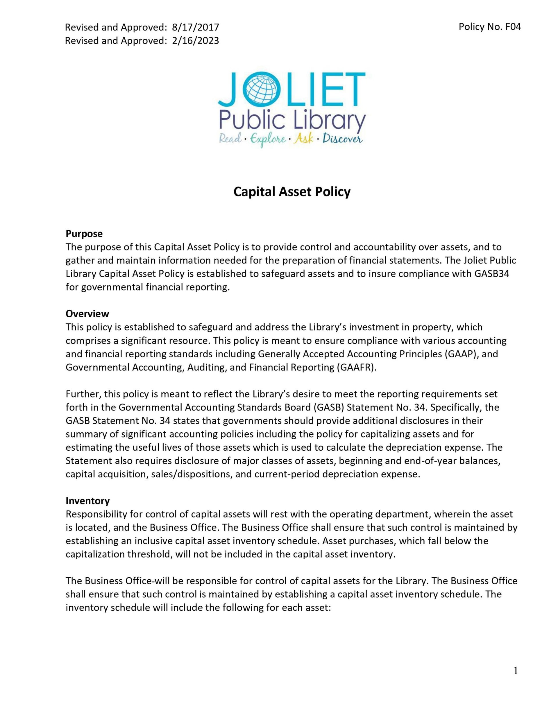Policies – Joliet Public Library