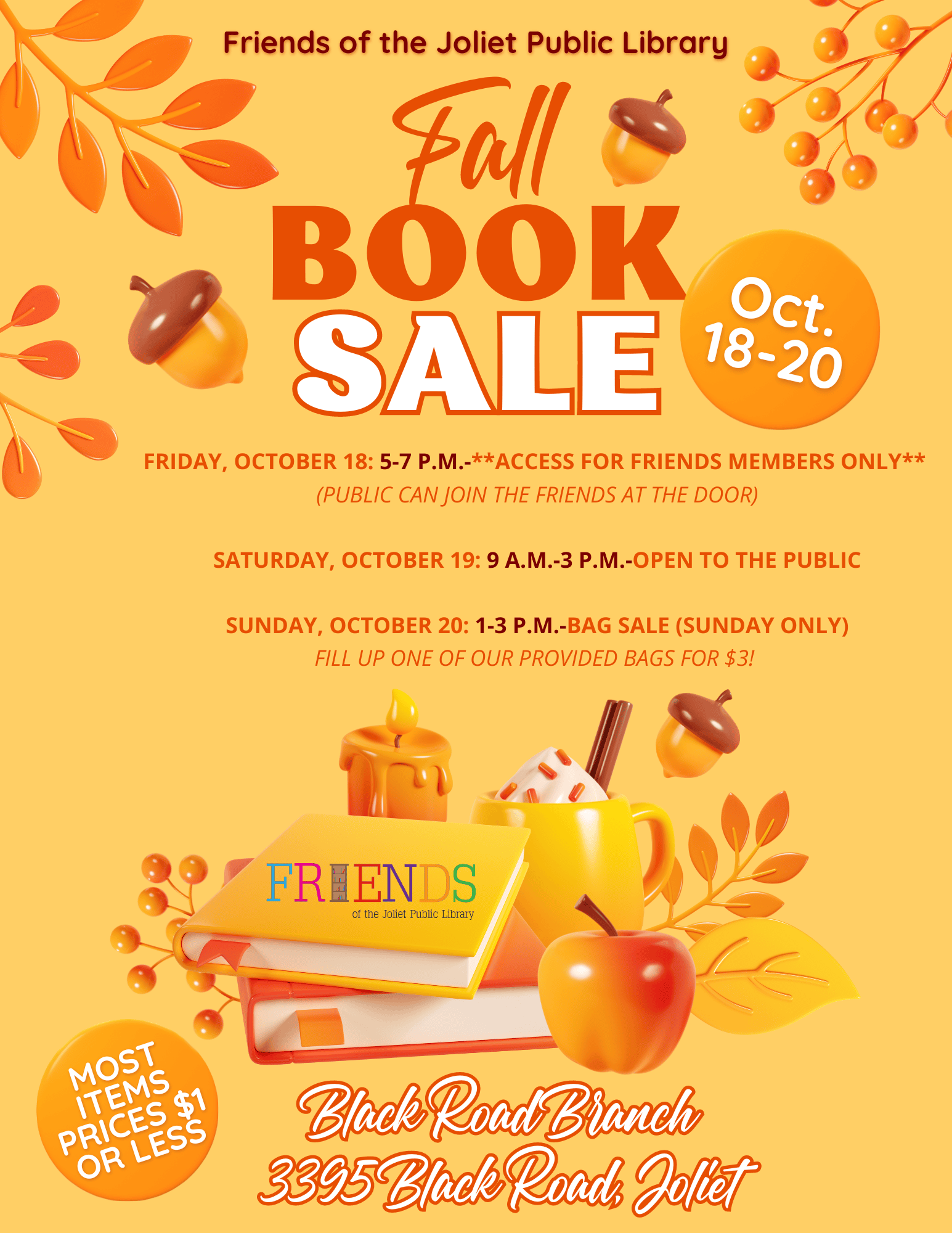 Friends of the Joliet Public Library to Host Fall Book Sale at Black ...
